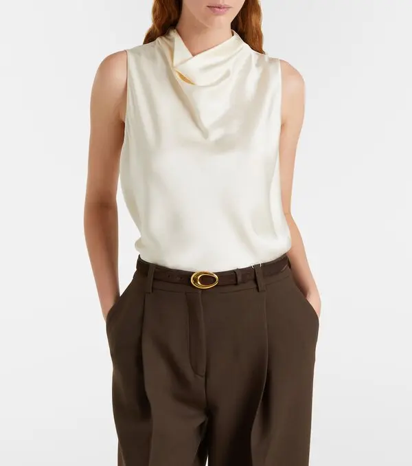 Vince Cropped Satin Top