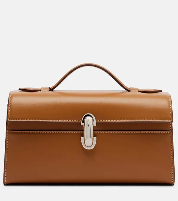 Savette Symmetry Pochette Leather Top-handle Bag - Brown