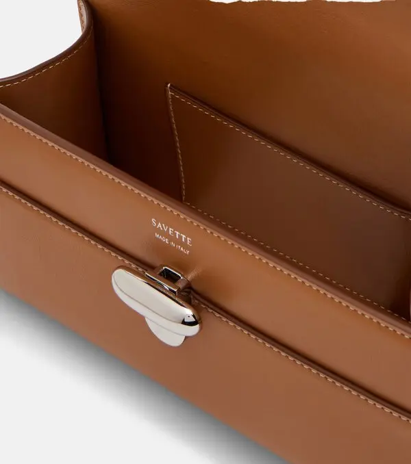 Savette Symmetry Pochette Leather Top-handle Bag - Brown