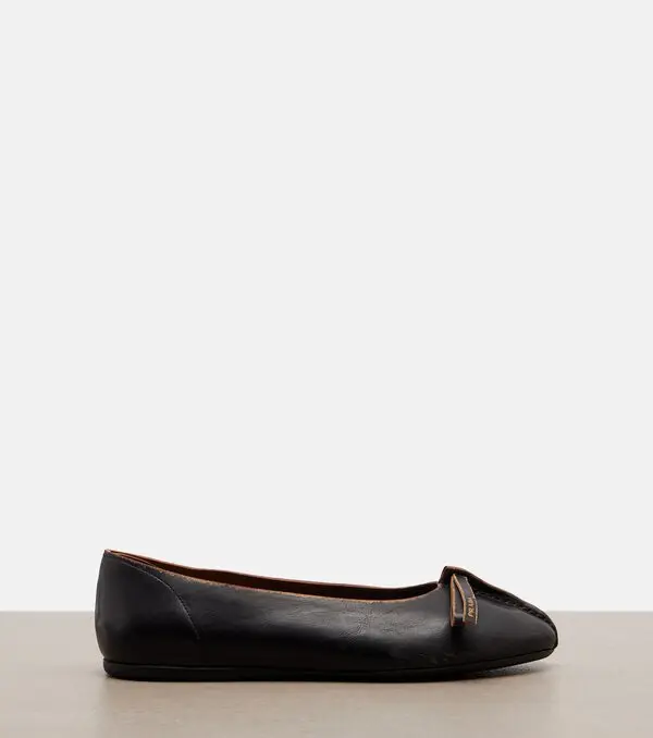 Prada Leather Ballet Flats