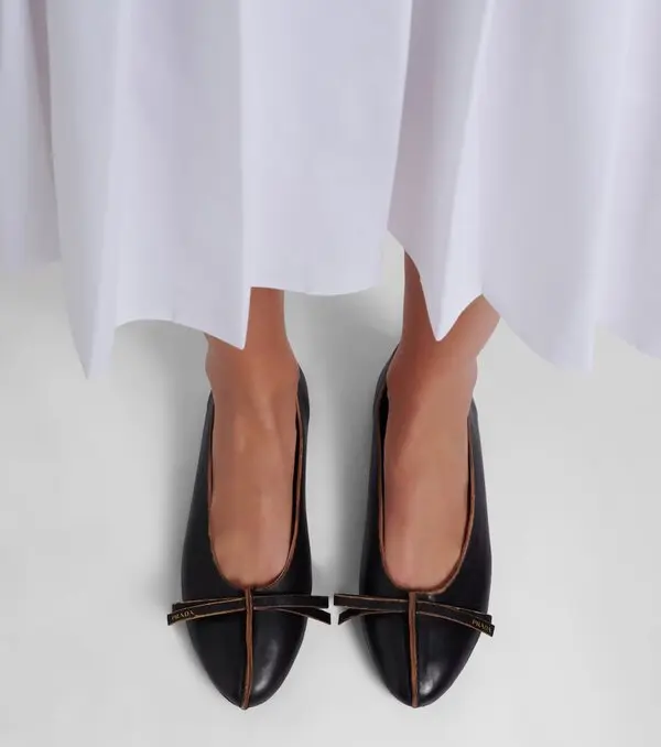 Prada Leather Ballet Flats