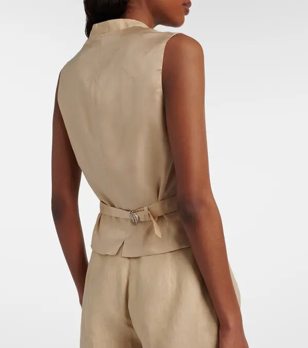 Ralph Lauren Jaiden Linen Vest - Beige