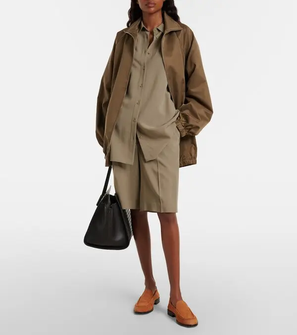 TOD'S Suede Almond Toe Loafers Cuoio Chiaro