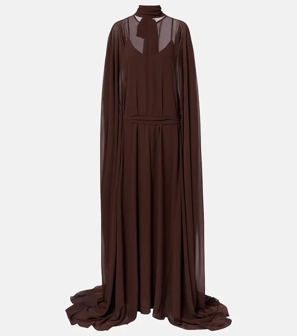 DE LA VALI Nila Chiffon Gown