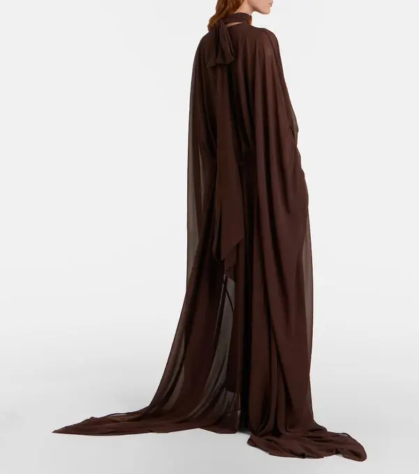 DE LA VALI Nila Chiffon Gown