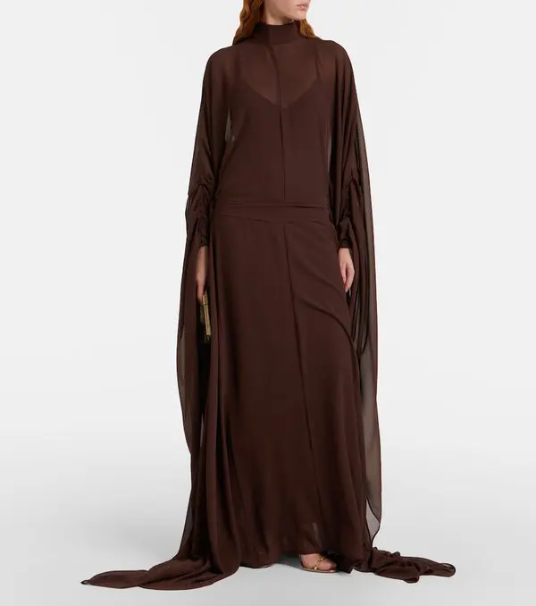 DE LA VALI Nila Chiffon Gown