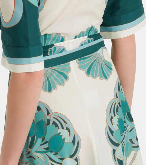 La DoubleJ Sarong Floral Cotton Muslin Wrap Skirt