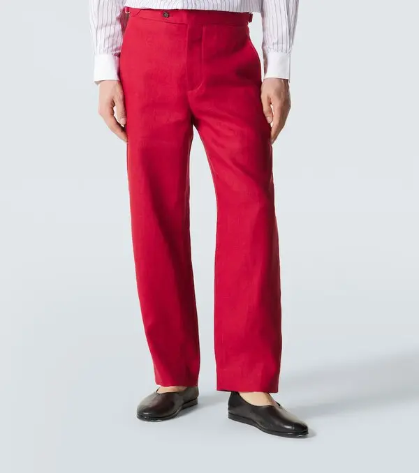 BODE Linen Straight Leg Trousers