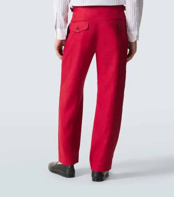 BODE Linen Straight Leg Trousers