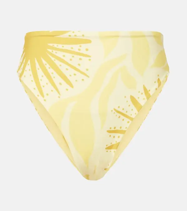 CALA DE LA CRUZ Lulu Printed Bikini Bottom - Yellow
