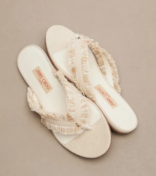 JIMMY CHOO Bay Canvas Sandals
