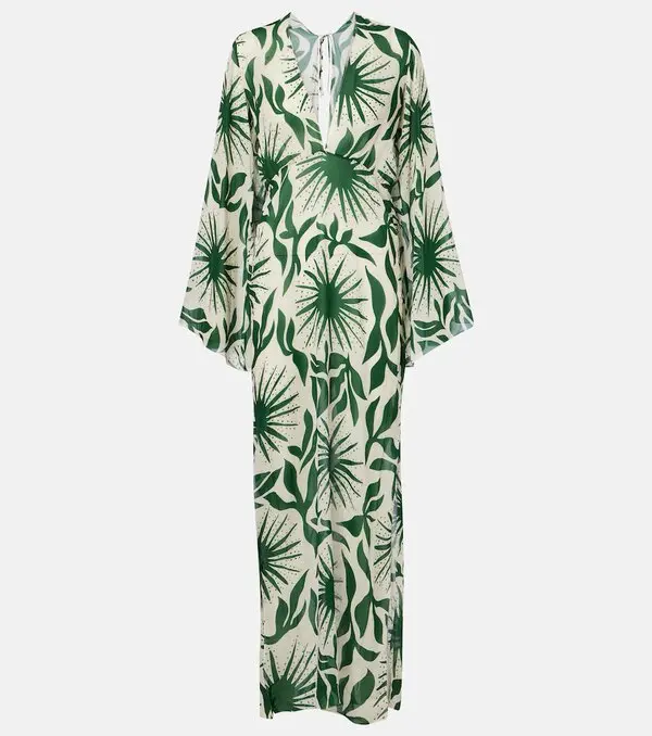 CALA DE LA CRUZ Odele Printed Maxi Dress - Green