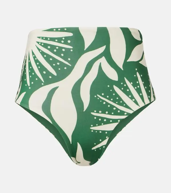 CALA DE LA CRUZ Elisa Printed Bikini Bottoms - Green