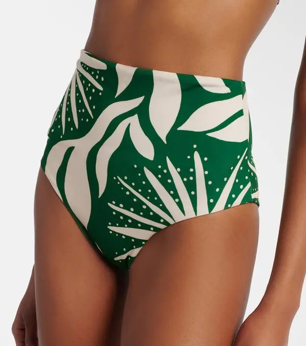 CALA DE LA CRUZ Elisa Printed Bikini Bottoms - Green