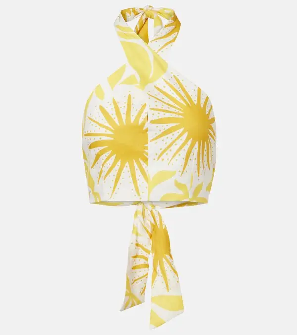 CALA DE LA CRUZ Ivy Halterneck Top - Yellow