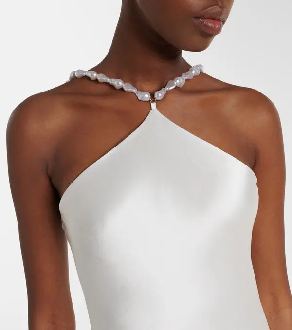 staud beaded white dress STAUD, Calluna Dress in White, Size Large main image 1