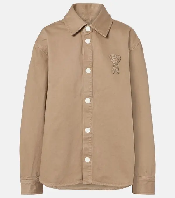 AMI Paris Cotton Overshirt - Beige
