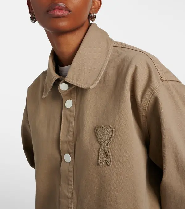 AMI Paris Cotton Overshirt - Beige