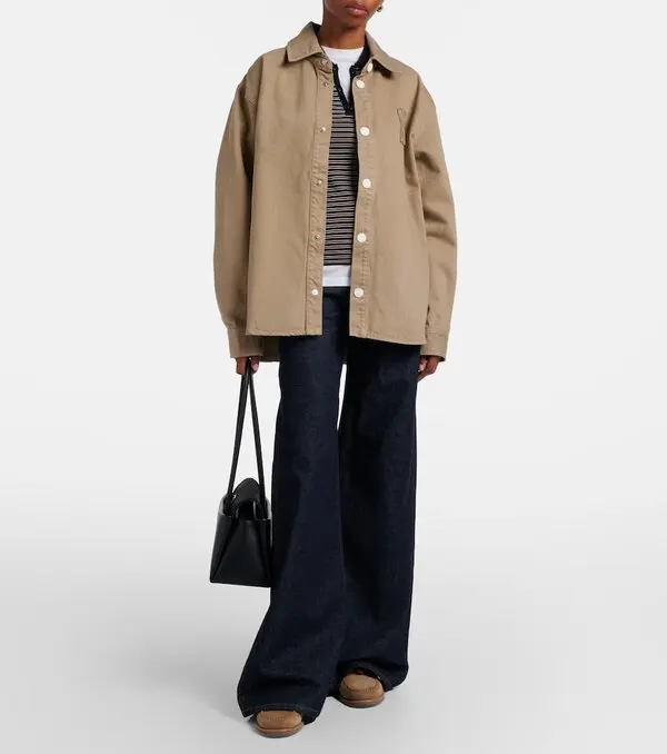 AMI Paris Cotton Overshirt - Beige
