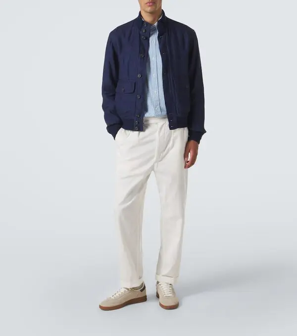 Polo Ralph Lauren Linen Bomber Jacket - Blue
