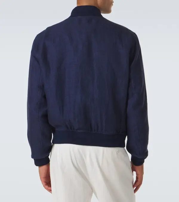Polo Ralph Lauren Linen Bomber Jacket - Blue