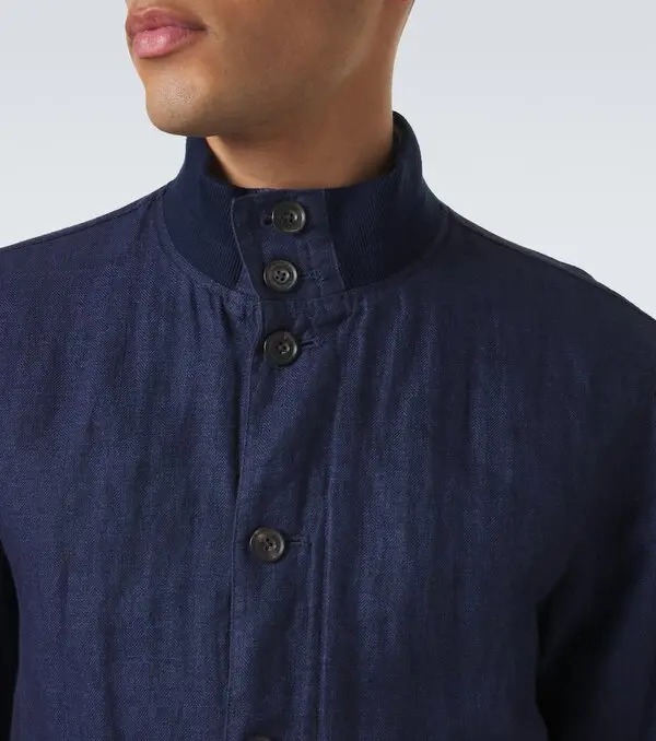 Polo Ralph Lauren Linen Bomber Jacket - Blue
