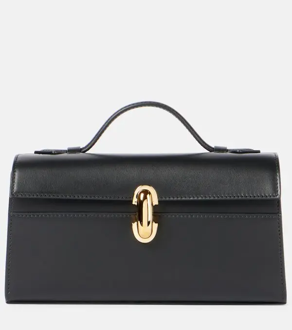 Savette Symmetry Pochette Leather Top-handle Bag - Black