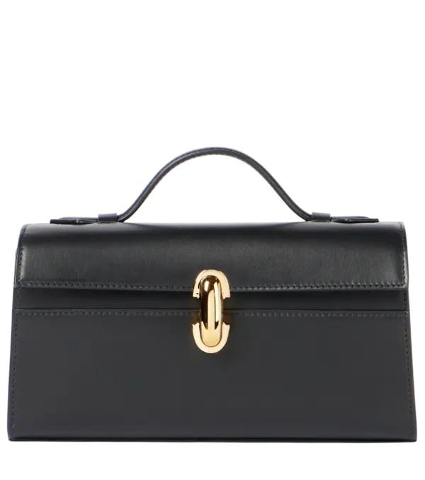 Savette Symmetry Pochette Leather Top-handle Bag - Black