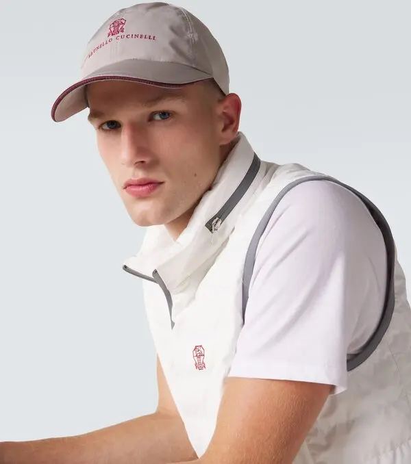 Brunello Cucinelli Logo Embroidered Baseball Cap - Beige