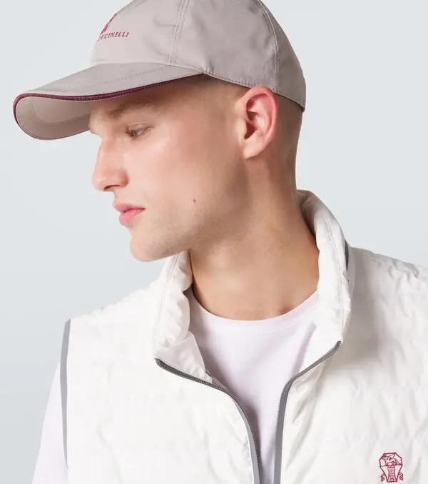 Brunello Cucinelli Logo Embroidered Baseball Cap - Beige