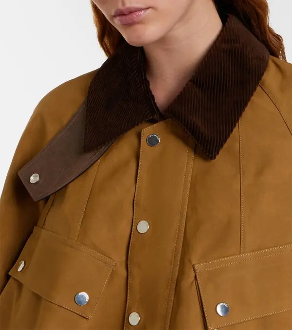 JW Anderson Corduroy-trimmed Cropped Jacket - Beige