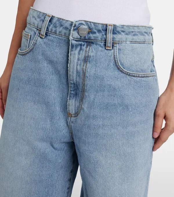 RÓHE Cotton Capri Jeans - Blue