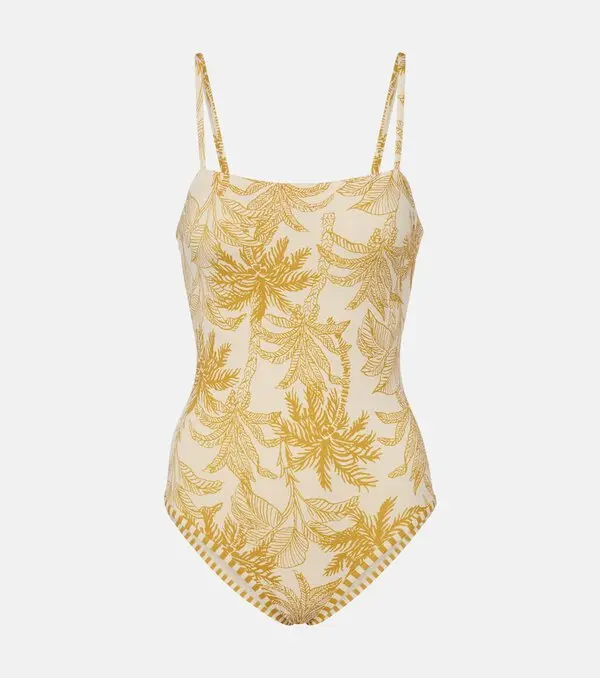 ERES Tropical Print One-piece Swimsuit - Yellow