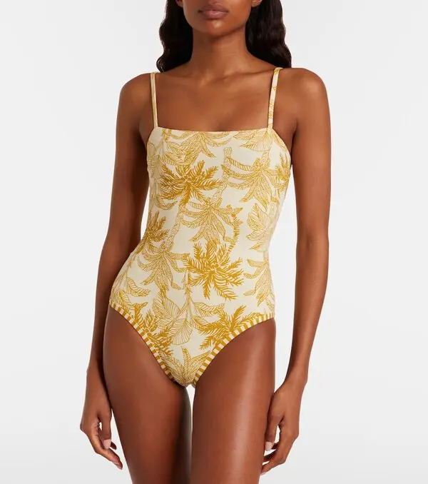 ERES Tropical Print One-piece Swimsuit - Yellow