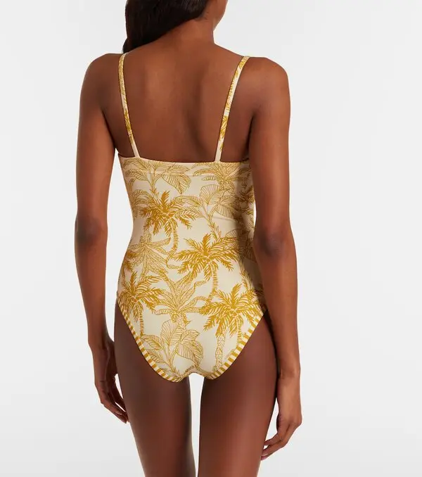 ERES Tropical Print One-piece Swimsuit - Yellow