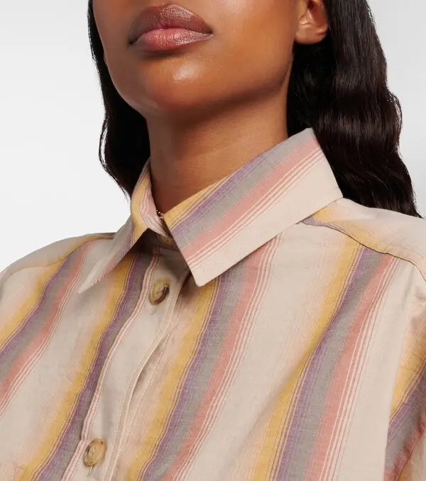 Isabel Marant Étoile Mahvane Striped Cotton Shirt - Beige