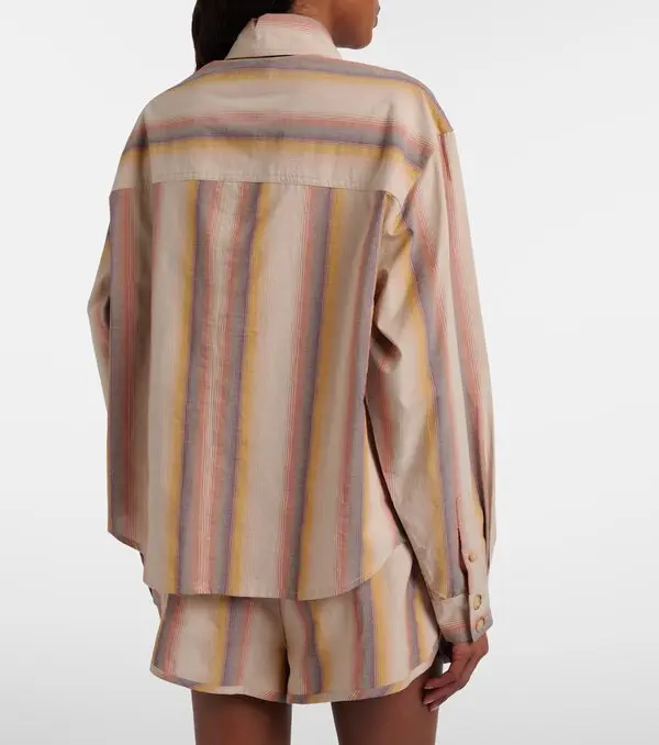 Isabel Marant Étoile Mahvane Striped Cotton Shirt - Beige