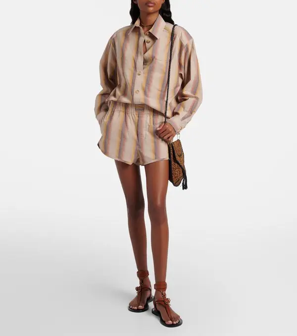 Isabel Marant Étoile Mahvane Striped Cotton Shirt - Beige