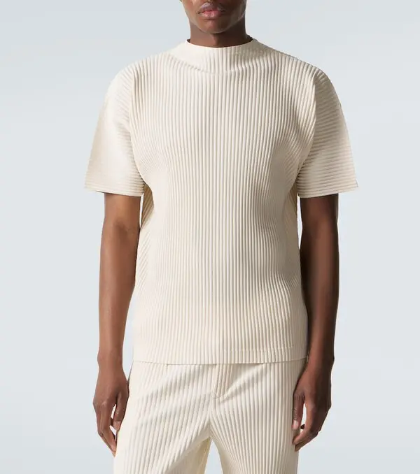 Issey Miyake Homme Plissé Monthly Colors: March Pleated T-shirt - Beige