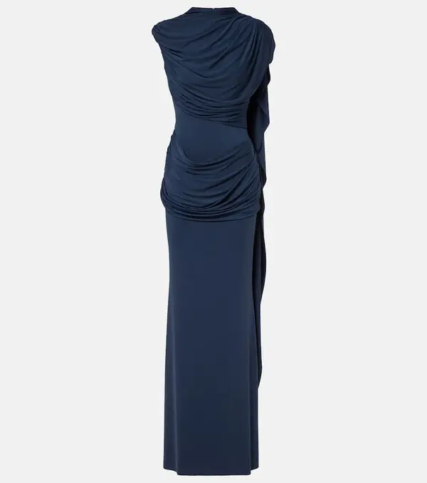 DE LA VALI Jersey Maxi Dress - Blue