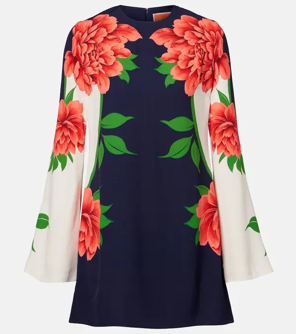 La DoubleJ Phoenix Placee" Printed Mini Dress - Blue