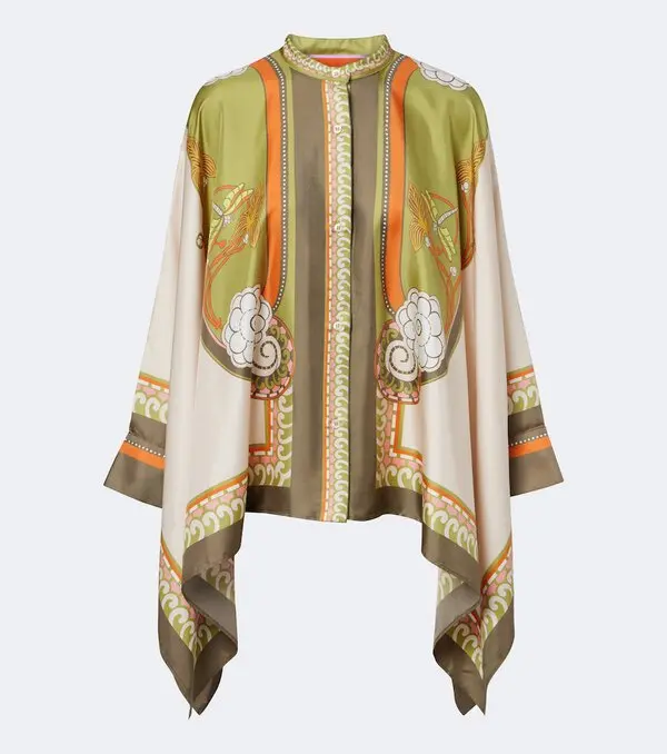 La DoubleJ Printed Silk Twill Foulard Shirt - Multicoloured