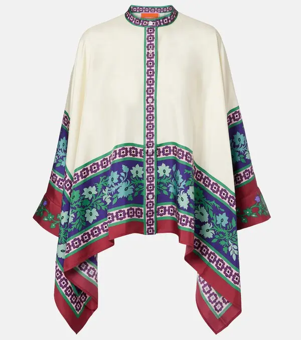 La DoubleJ Printed Silk Twill Foulard Shirt - Multicoloured
