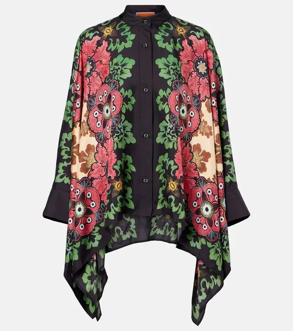 La DoubleJ Printed Silk Twill Foulard Shirt - Multicoloured