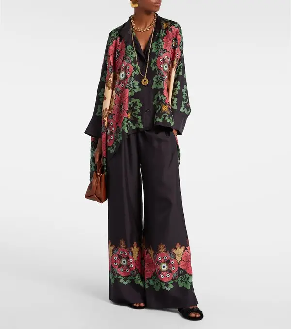 La DoubleJ Printed Silk Twill Foulard Shirt - Multicoloured