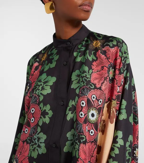 La DoubleJ Printed Silk Twill Foulard Shirt - Multicoloured