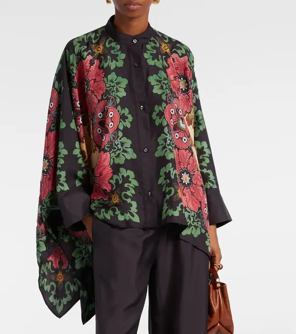 La DoubleJ Printed Silk Twill Foulard Shirt - Multicoloured
