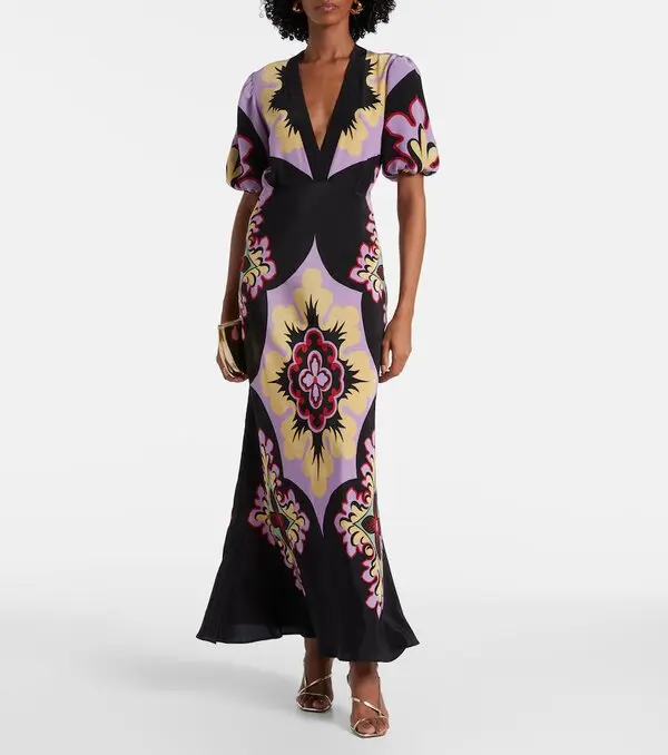 La DoubleJ Marlene Silk Maxi Dress - Multicoloured