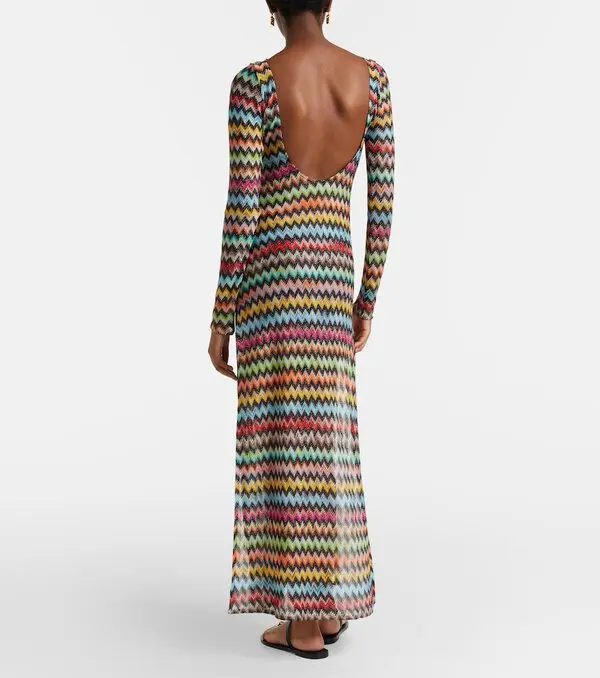 Missoni Zigzag Lamé Beach Cover-up - Black