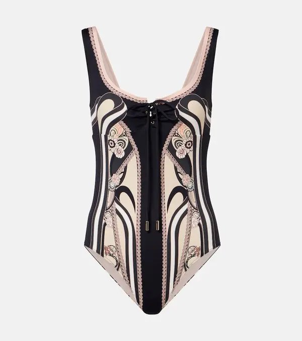 La DoubleJ Printed One-piece Swimsuit - Black